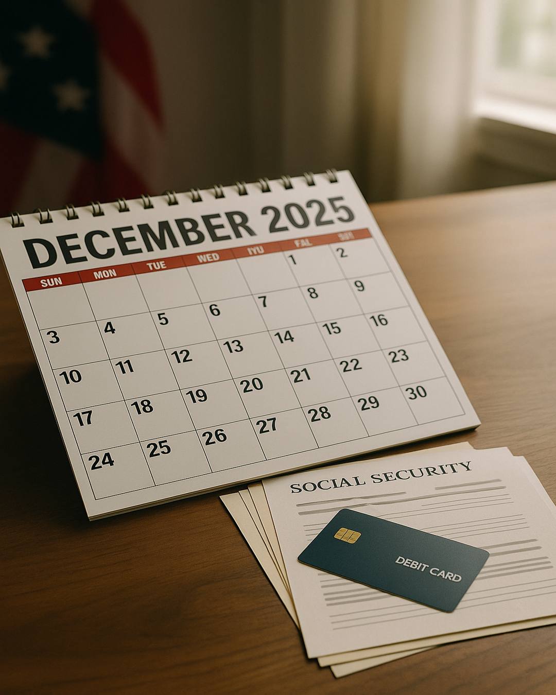 December 2025 Calendar + Social Security Payment Dates